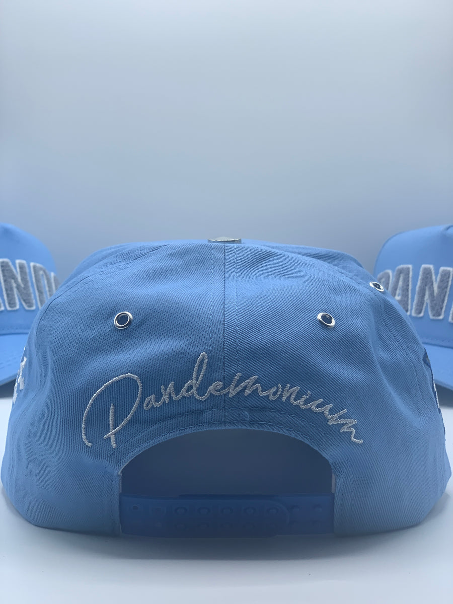 “Baby shower Blue” 5 panel chenille SnapBack Hat – Pandemonium Clothing ...